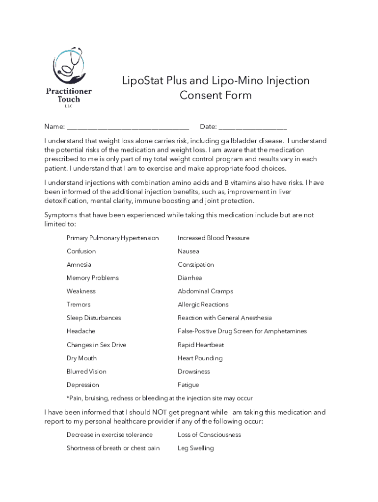 Fillable Online Weight Loss/Injection Consent Form I Fax Email Print - pdfFiller