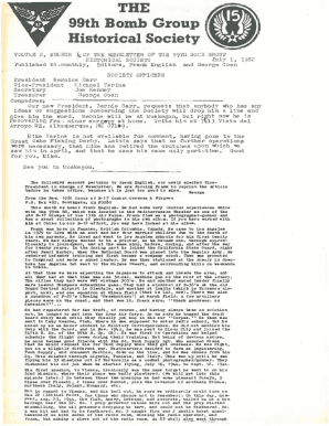 Fillable Online B-17 Flying Fortress in the 99th Bomb Group Fax Email ...