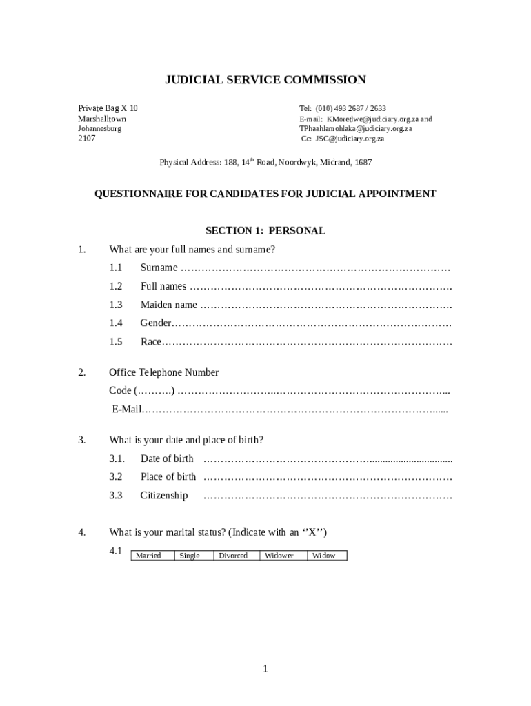 The Judicial Service... - The South African Judiciary Doc Template ...
