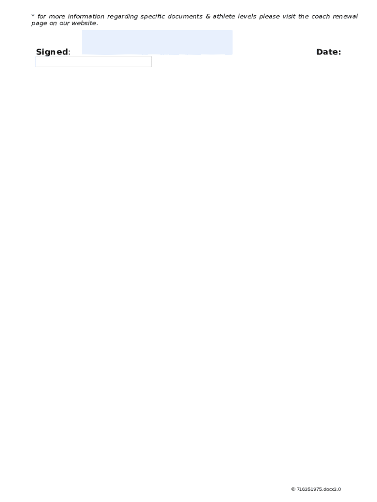 TBA Coach Renewal Doc Template | pdfFiller