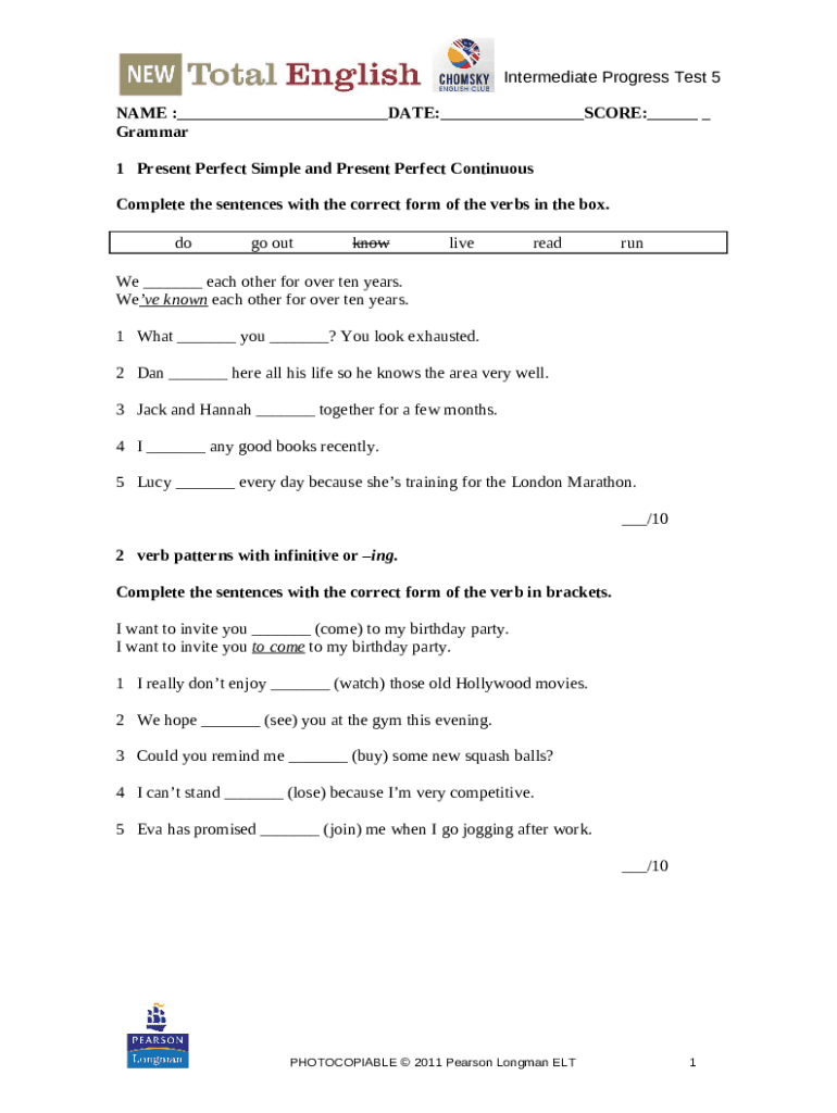 The Present Perfect vs The Present Perfect Continuous Doc Template ...