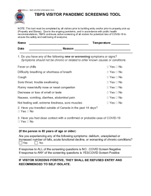 Fillable Online Baptist Health Launches New Visitor Screening Tool Fax ...