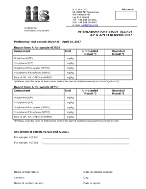 Results of Proficiency Test AP and APEO in Textile March ... Doc ...