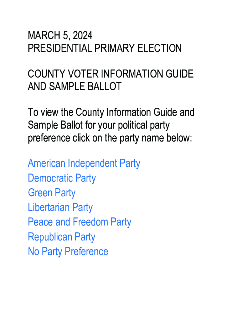 Fillable Online Santa Barbara County Voter Information Guide, Ballot ...
