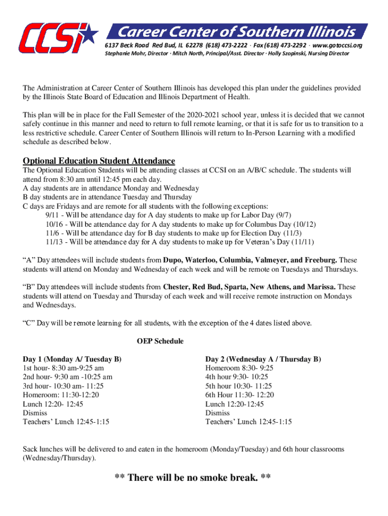 Fillable Online Stephanie Mohr, Director Mitch North, Principal/Asst ...