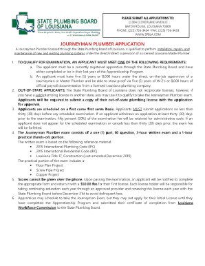 Journeyman/Master Plumber Licensing & Exam Prep Doc Template | pdfFiller
