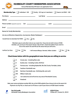 Fillable Online HCBA membership form Fax Email Print - pdfFiller