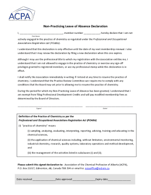 Fillable Online Declaring a Leave of Absence - University of Southern ...