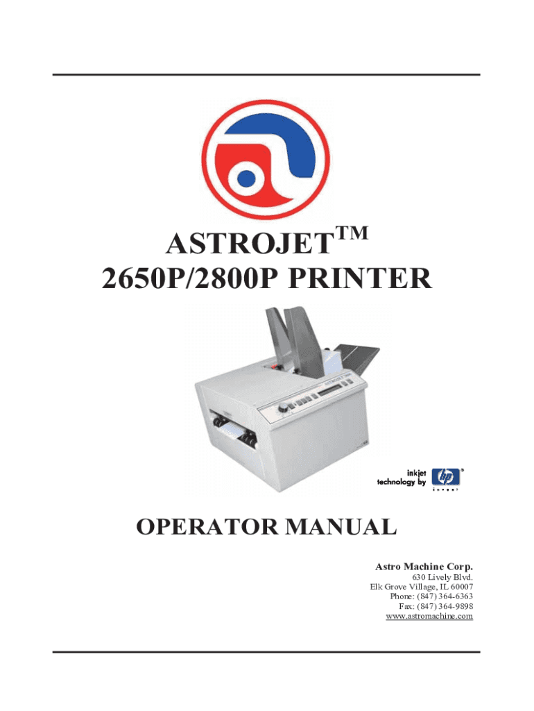 Fillable Online Astro Machine Works: Custom Machining Specialists ...