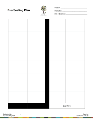 Fillable Online Bus Seating Plan Fax Email Print - pdfFiller