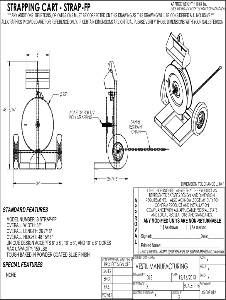 Fillable Online Heavy-Duty Strapping Cart & Dispenser for Banding Coils ...