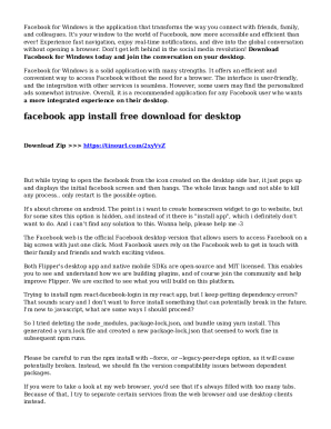 Fillable Online Facebook Login App Download For Pc Connect With More ...