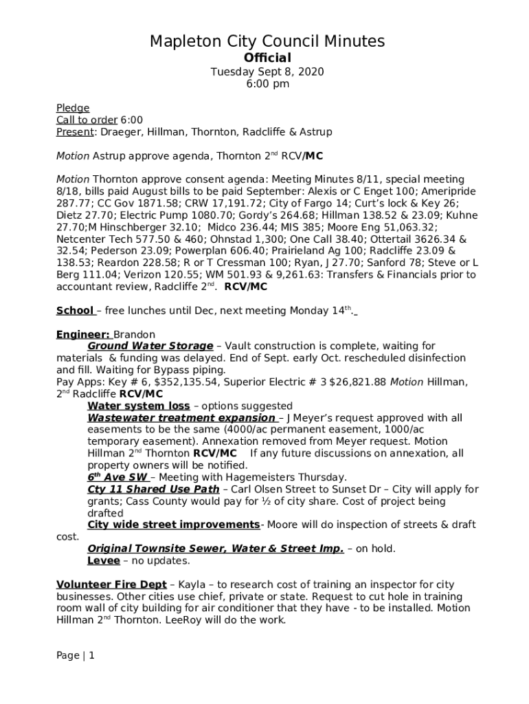 Present: Draeger, Hillman, Thornton, Radcliffe & Astrup Doc Template ...