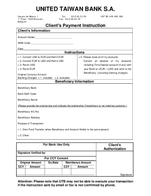 Fillable Online Client's Payment Instruction Fax Email Print - pdfFiller