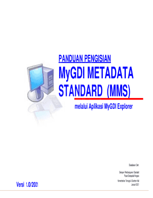 Fillable Online Guideline on How to Fill MyGDI Metadata Standard ... Fax Email Print - pdfFiller