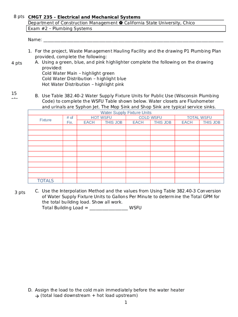 1 CMGT 235 Electrical and Mechanical Systems Exam #2 Doc Template | pdfFiller