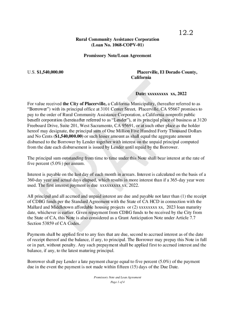 Fillable Online Promissory Note/Loan Agreement Fax Email Print - pdfFiller