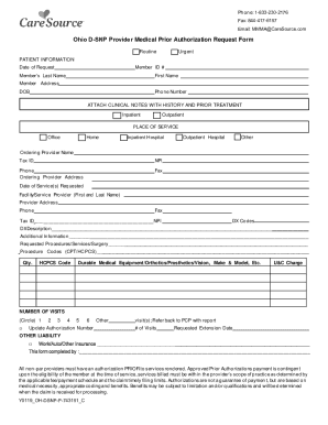 Fillable Online D-SNP Provider Medical Prior Authorization Request Form Fax Email Print - pdfFiller