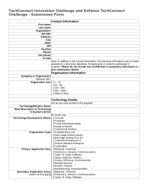 TechConnect Innovation Challenge Submission Doc Template | pdfFiller