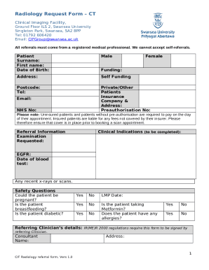Audit of Radiology Request for Completion and ... Doc Template | pdfFiller