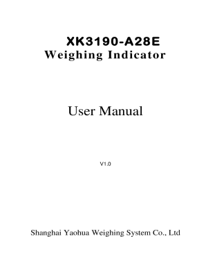 Fillable Online XK3190-A9+ Weighing Indicator Calibration & Testing ...