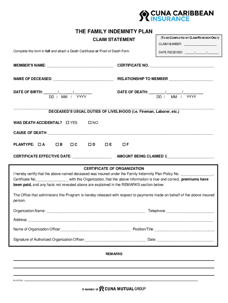 Premise Of Indemnity Death - Fill Online, Printable, Fillable, Blank ...