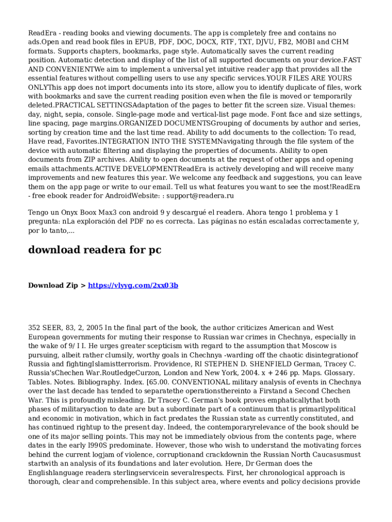 Fillable Online Reading books is easy with ReadEra - an app for reading ... Fax Email Print ...