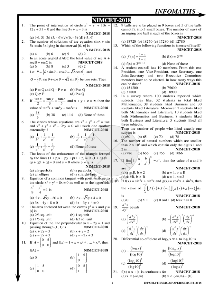 Fillable Online The point of intersection of circle x2 + y2 + 10x 12 Fax Email Print - pdfFiller