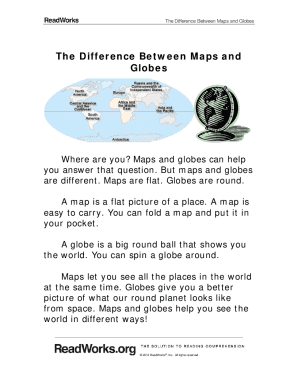 Fillable Online Difference Between Map and Globe (with Comparison Chart ...