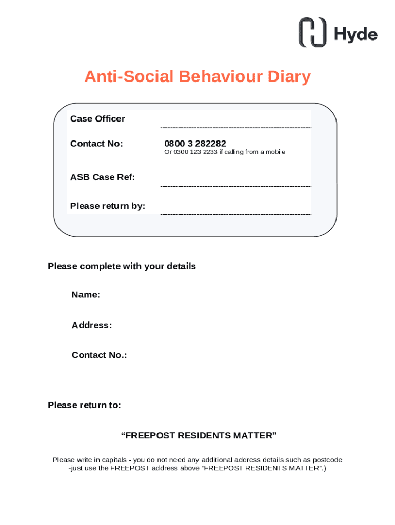 ASB Case Ref: Doc Template | pdfFiller