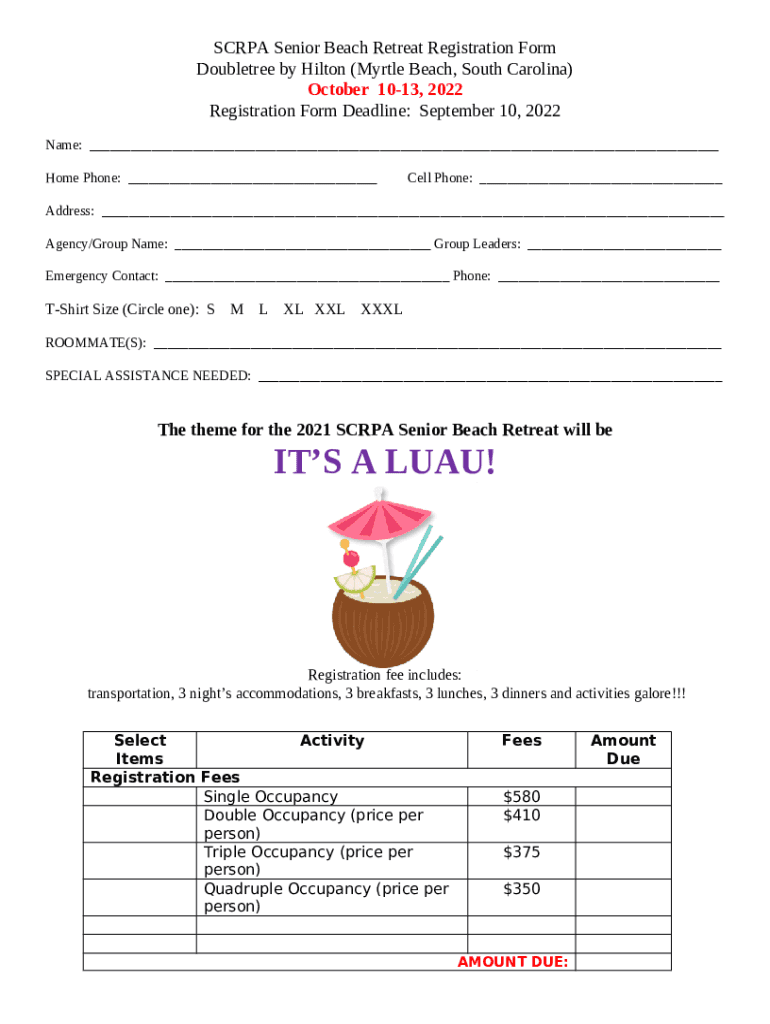 DoubleTree Myrtle Beach Oceanfront Resort Doc Template | pdfFiller