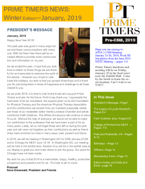 Fillable Online PRIME TIMERS NEWS: Fax Email Print - pdfFiller
