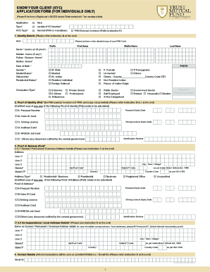 Fillable Online Know Your Client (KYC) Application Form ( ... Fax Email ...