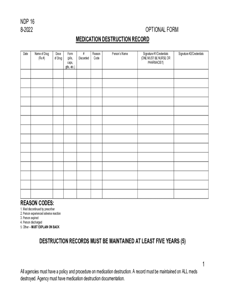 Fillable Online mh alabama MEDICATION DISPOSAL SHEET Fax Email Print ...