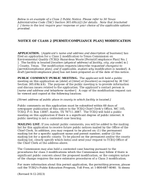 Industrial and Hazardous Waste Permits - Class 2 Modification Doc ...