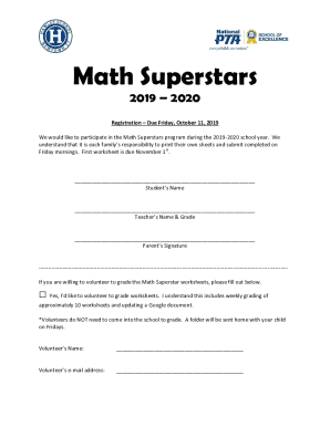 Fillable Online Math Super Stars - PACE Fax Email Print - pdfFiller