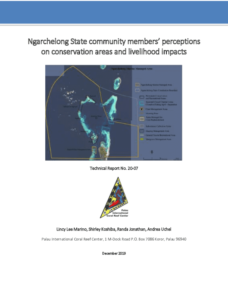 Fillable Online Ngarchelong State community members' perceptions on ...