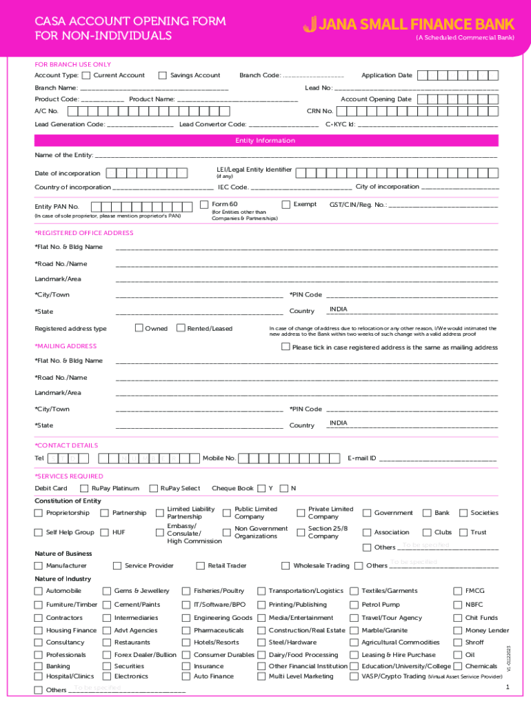 Fillable Online Account Opening Form (Non- individuals) Fax Email Print - pdfFiller