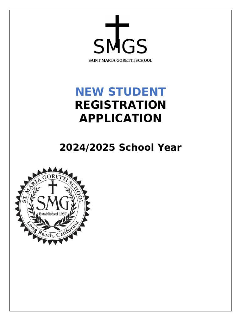 Date of Application - St. Maria Goretti Catholic School Doc Template ...