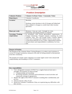 Volunteer Coordinator Job Description +2024 TEMPLATE Doc Template ...