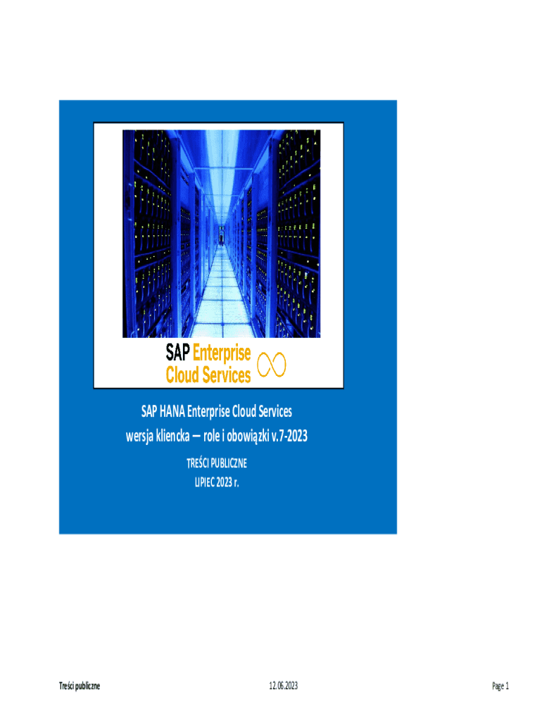 Fillable Online SAP S/4HANA Cloud private edition - Service Specifications Fax Email Print ...