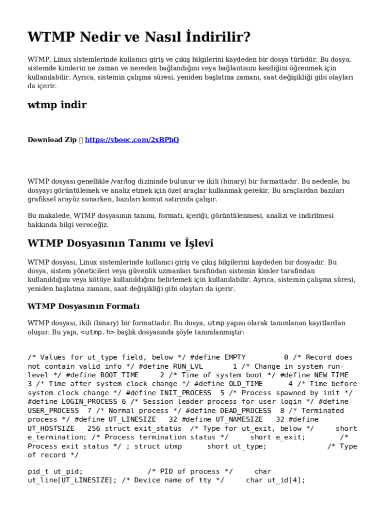Fillable Online How to properly display the contents of the utmp,wtmp ...