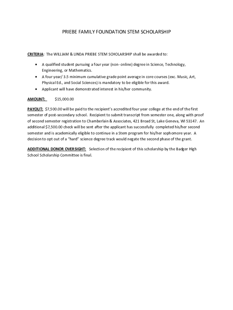 Fillable Online SCOUTING STEM SCHOLARSHIP AWARD Fax Email Print - pdfFiller