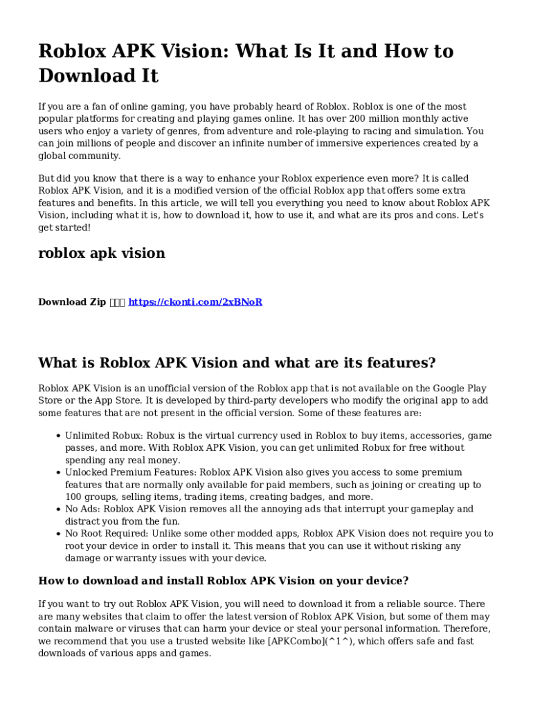 Fillable Online ROBLOX v2.612.532 APK Mod Latest version for Android ...