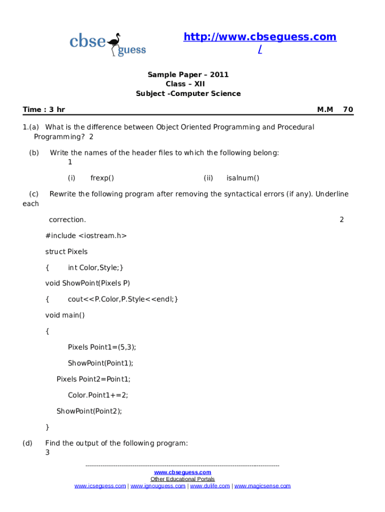 The Difference Between Procedural And Object Oriented Doc Template Pdffiller