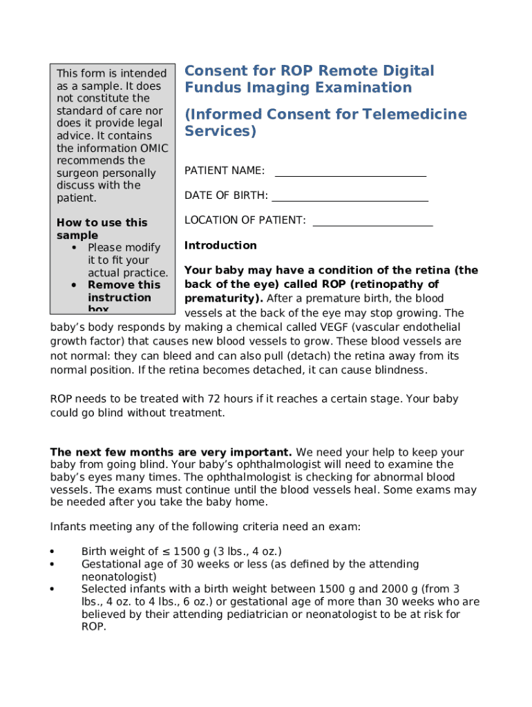 ROP-Remote-Digital-Fundus-Imaging-Telemedicine-Consent Doc Template ...