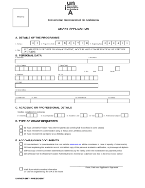 Annex A.2Grant application Doc Template | pdfFiller