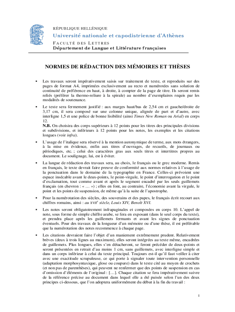 Remplissable En Ligne fr frl uoa normes de rdaction des mmoires et thses Fax Email Imprimer ...