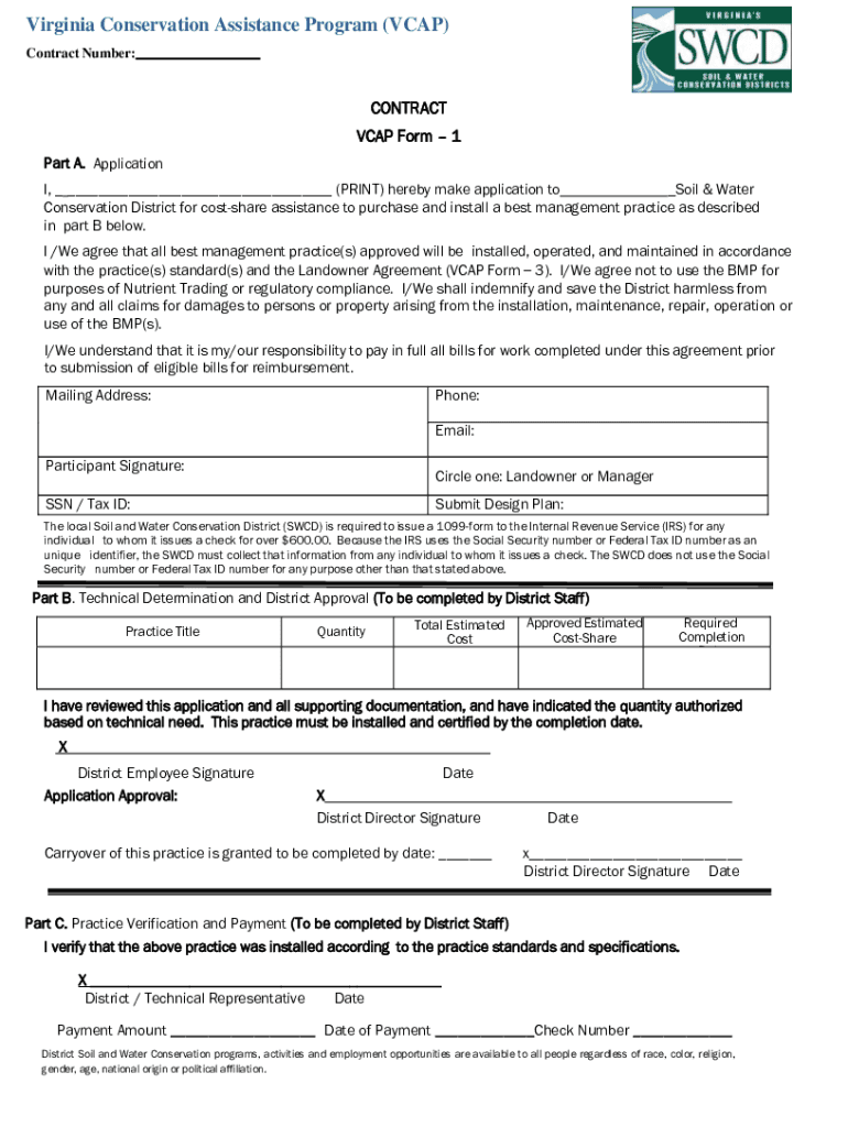 Fillable Online APPLICATION VCAP Form 1 Fax Email Print - pdfFiller