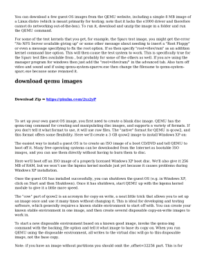 Fillable Online QEMU/Images - Wikibooks, open books for an open world Fax Email Print - pdfFiller